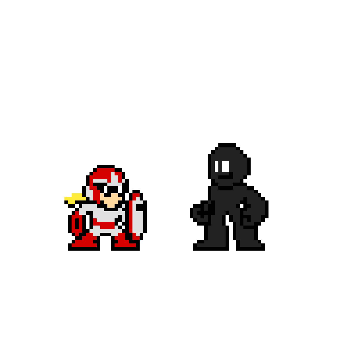 Pixilart - Proto Man and Vex by Makkusu