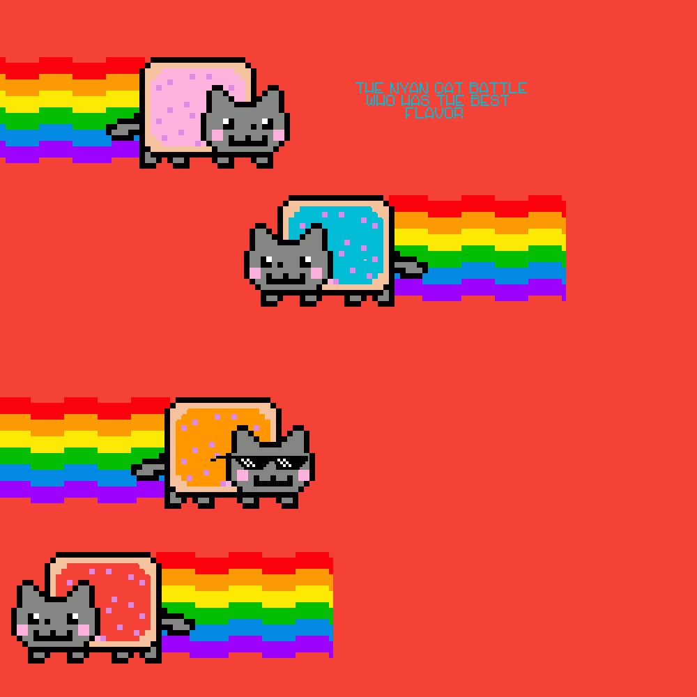 Pixilart - THE NYAN CAT BATTLE by craftmaster54