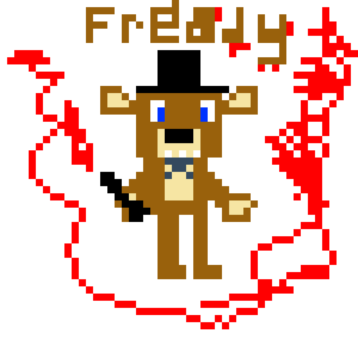 Editing Freddy Fazbear - Free online pixel art drawing tool - Pixilart