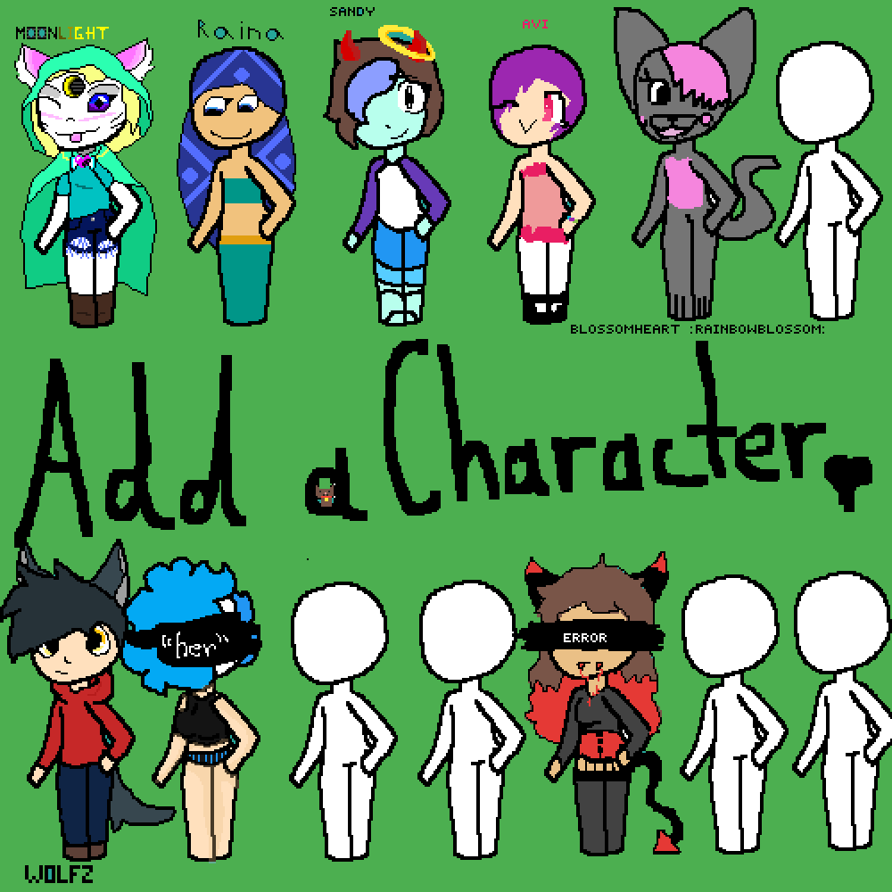 Editing Add A Character - Free online pixel art drawing tool - Pixilart