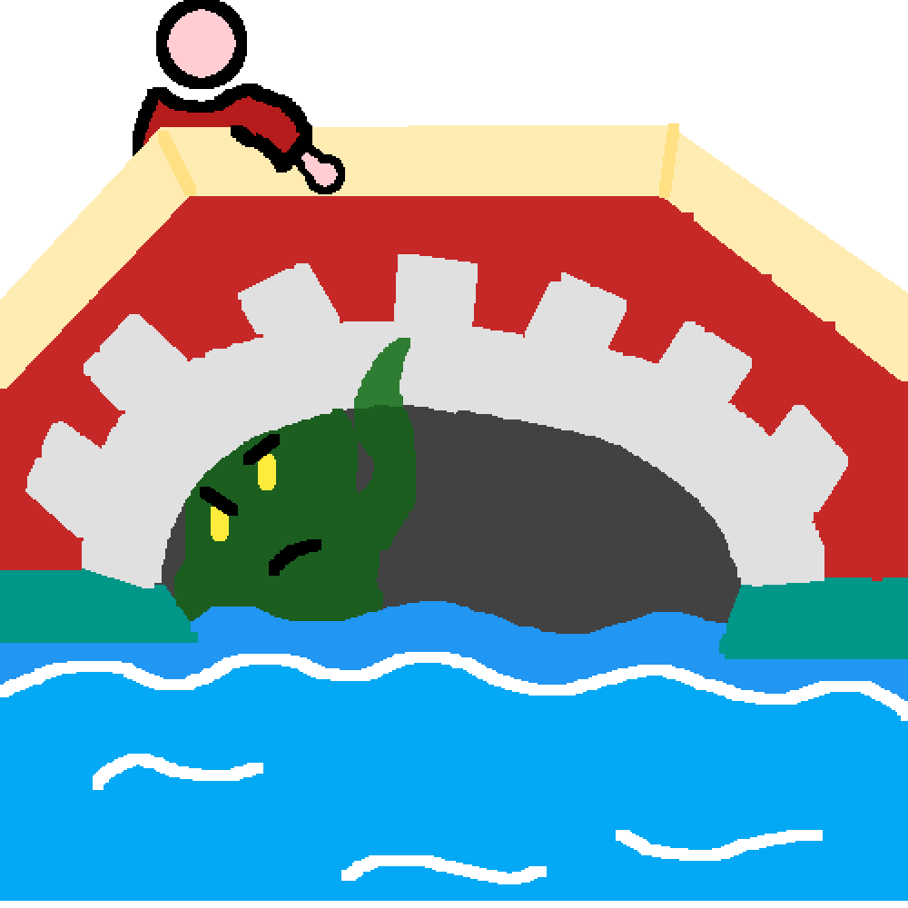 Pixilart - Monster under bridge by Ryan-M
