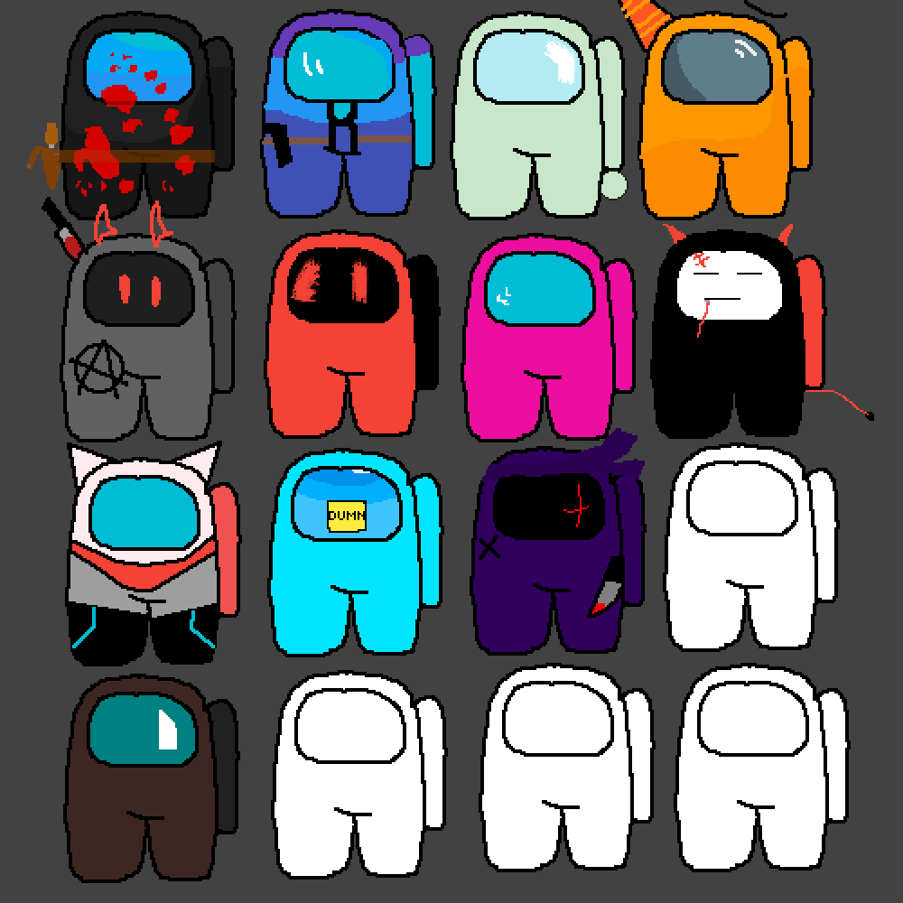 Editing Among us Collab - Free online pixel art drawing tool - Pixilart