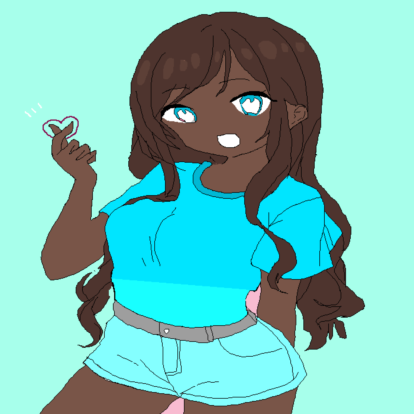 Pixilart - Blue Girl by Kittyclown64