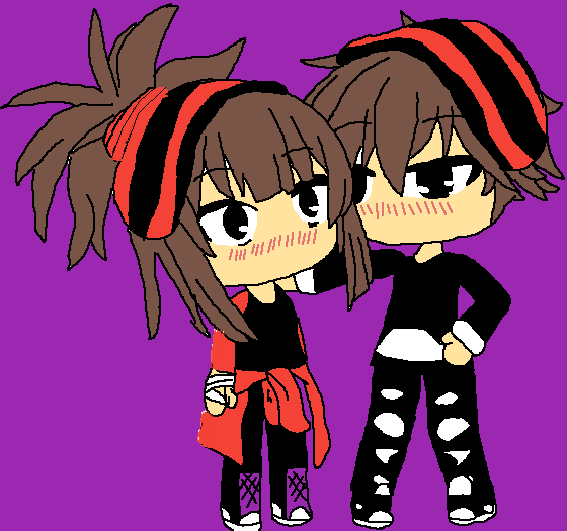 Pixilart - Gacha life teens kissing by Sayra-Wolfie