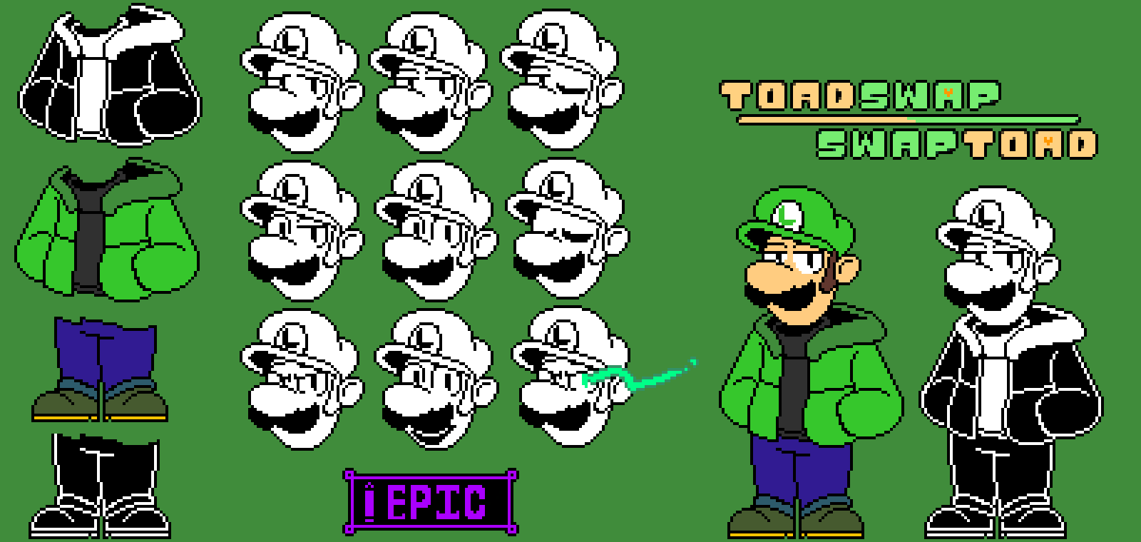 Pixilart - ToadSwap Luigi My take by Epic-Artist