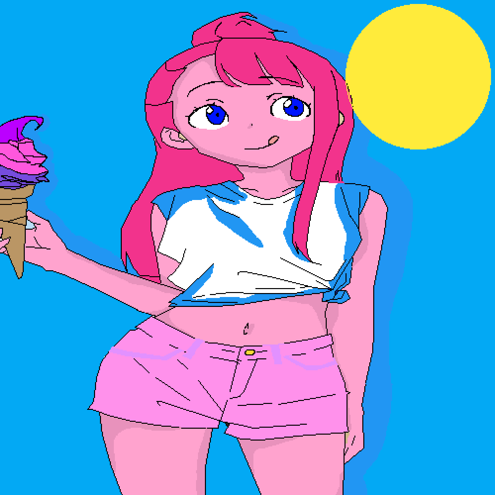 Editing SUPER CUTE GIRL - Free online pixel art drawing tool - Pixilart