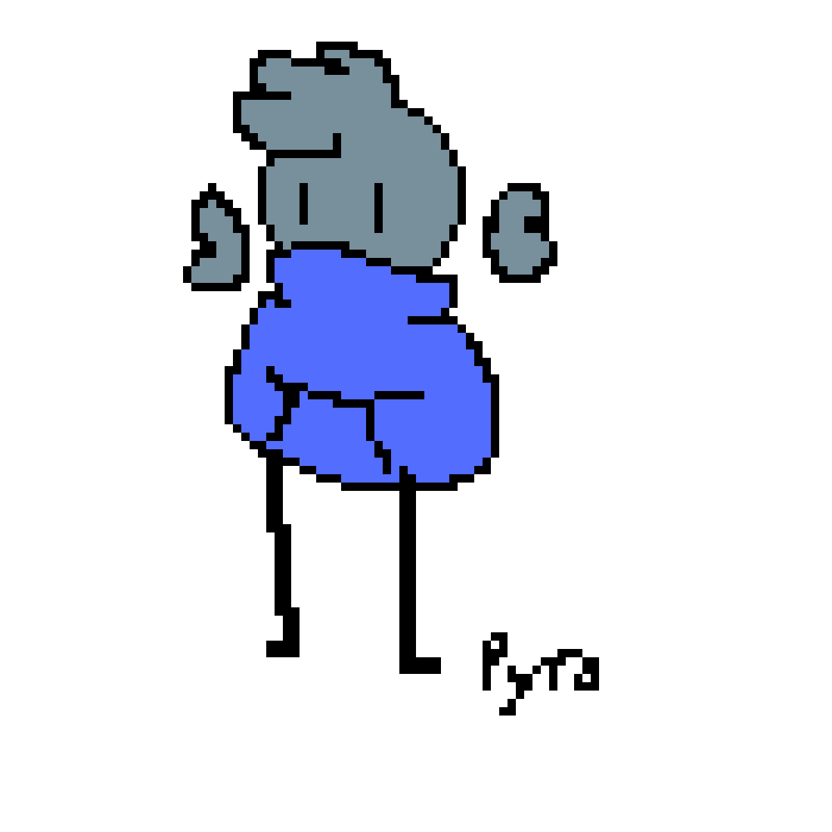 Pixilart - Blue Bloop by PyroIsntHere