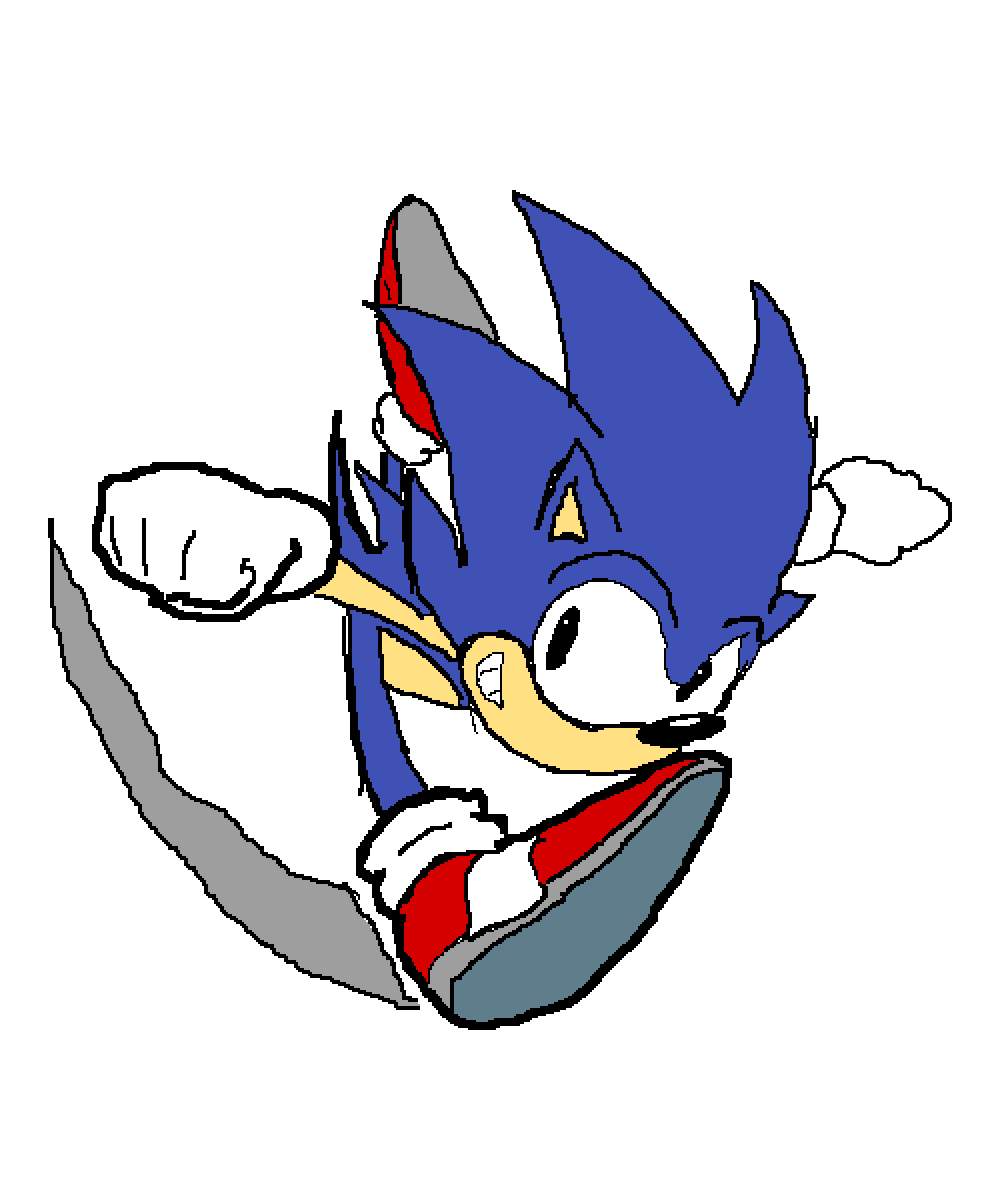 Pixilart - Classic Sonic Running by atobin0002