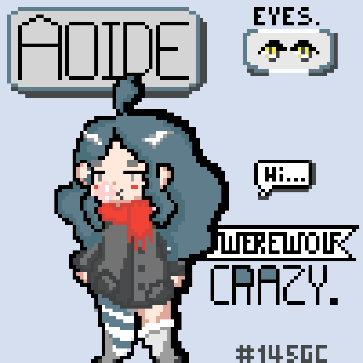 Pixilart - :3 My first animated oc pixel drawing~ by ghostcat145