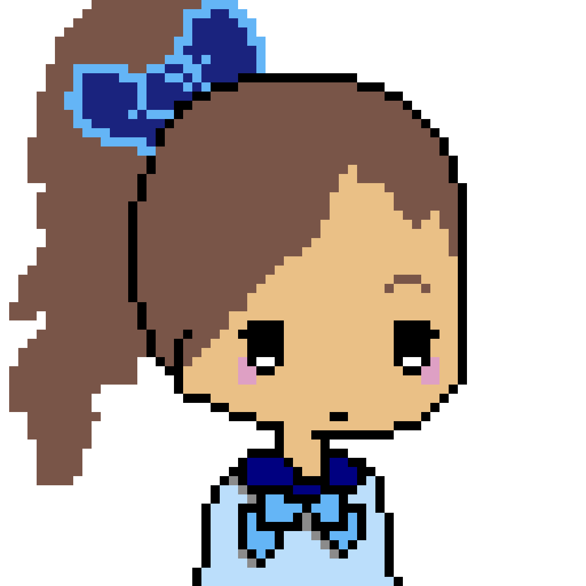 Editing blue school uniform - Free online pixel art drawing tool - Pixilart