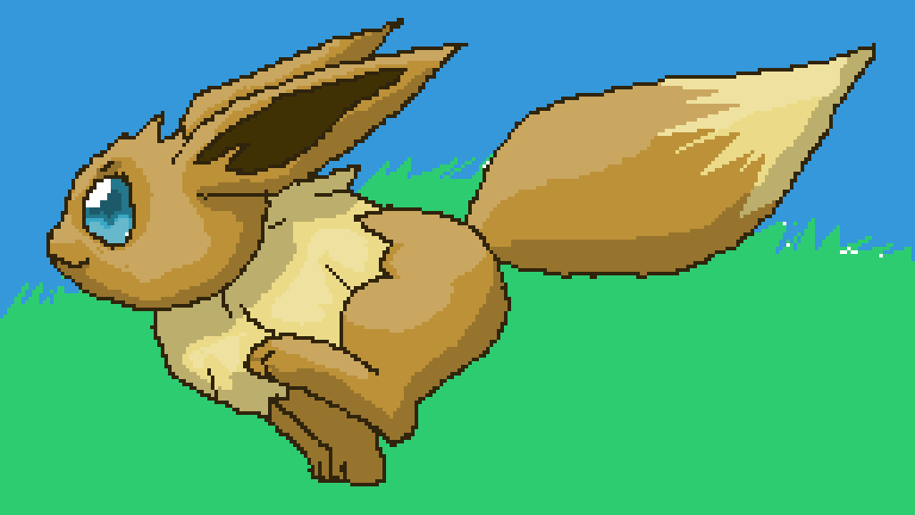 Eevee Running By Splashingbuizel On Deviantart Pups And The Dragon's