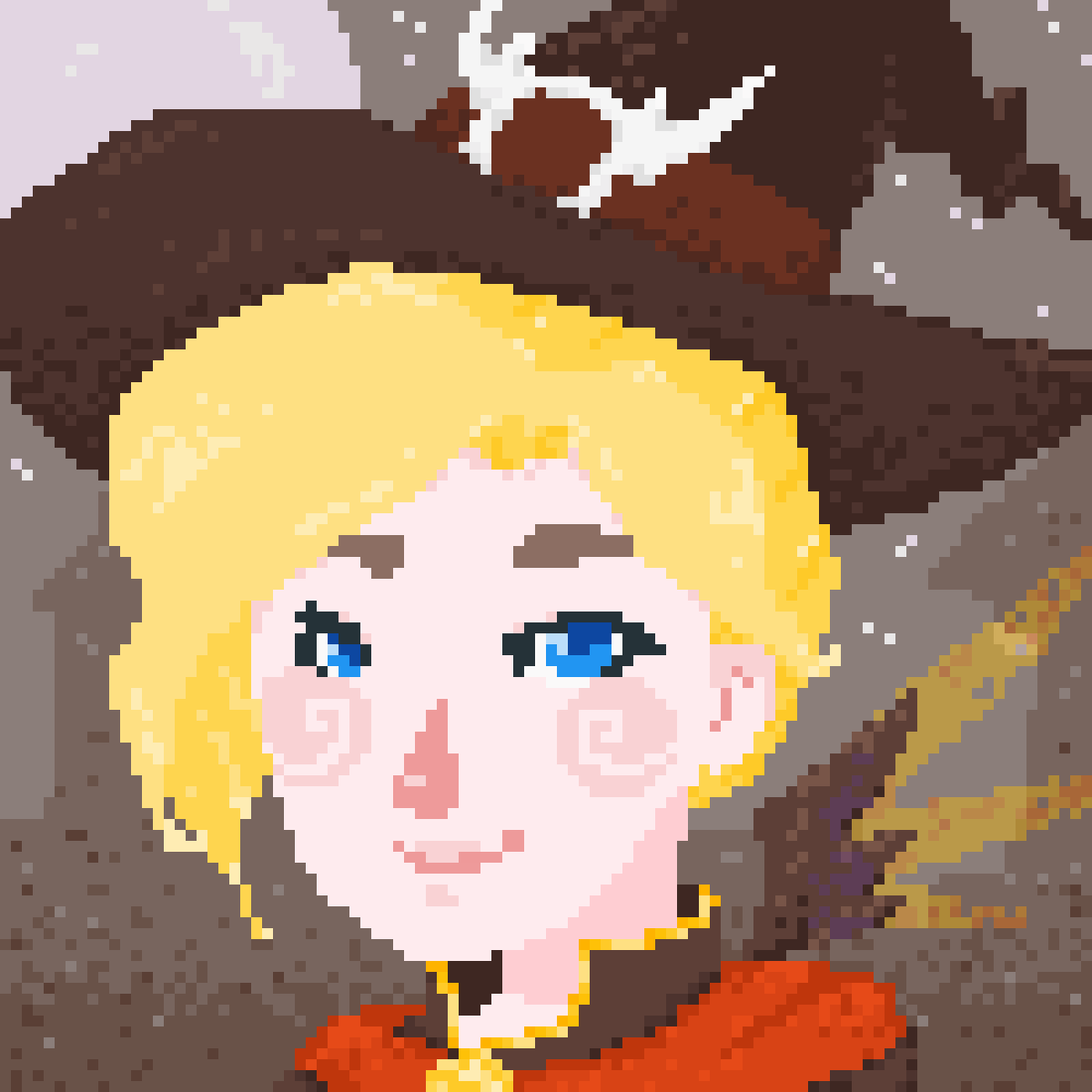 Pixilart - witch Mercy winking by Strawbaby