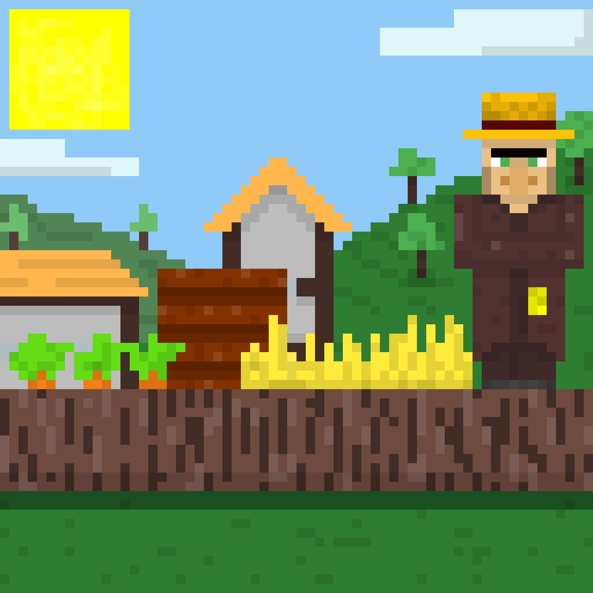 Pixilart - minecraft farmer by lagzouliPIXEL