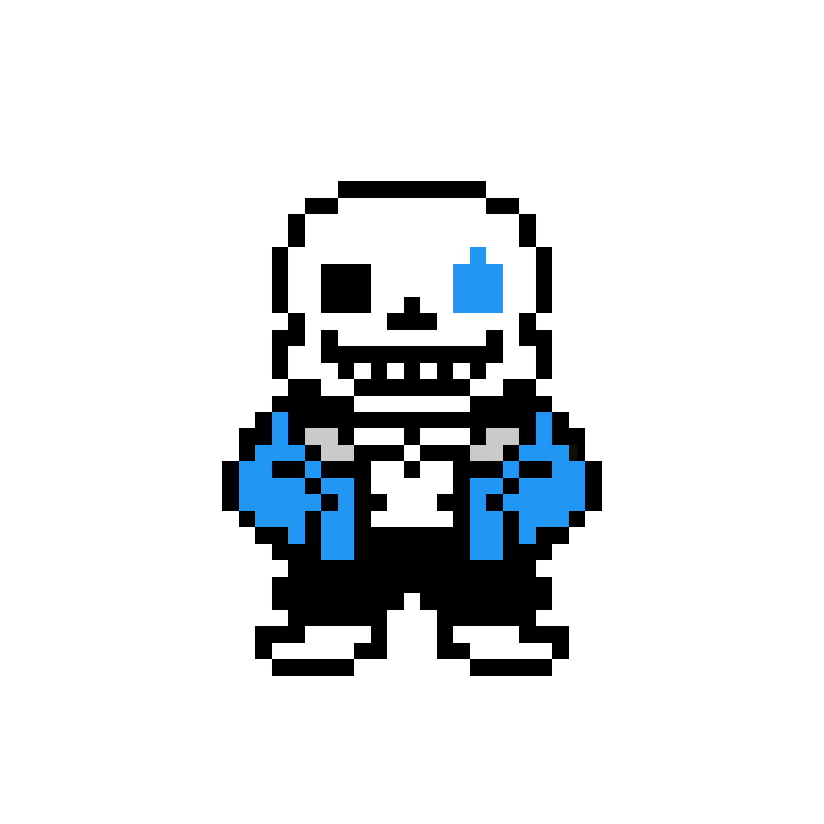 Pixilart - Sans with blue fire eye by Thatsansdude