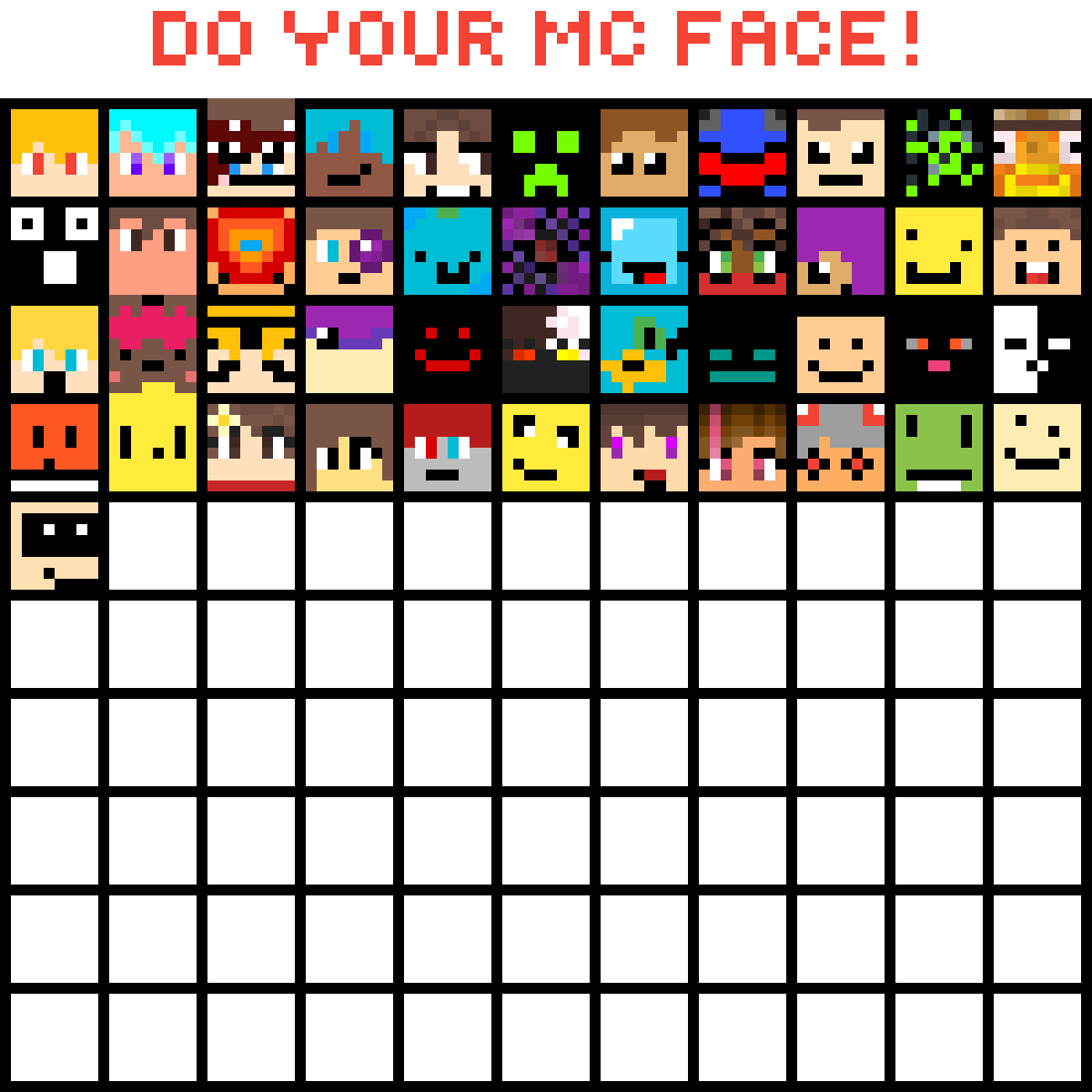 Pixilart - Make your own Mc face by Sonic-the-blue