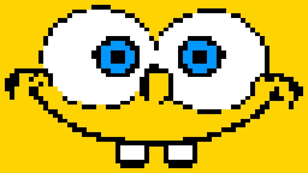 Pixilart - Spongebob Rectangle Face by briebrie138