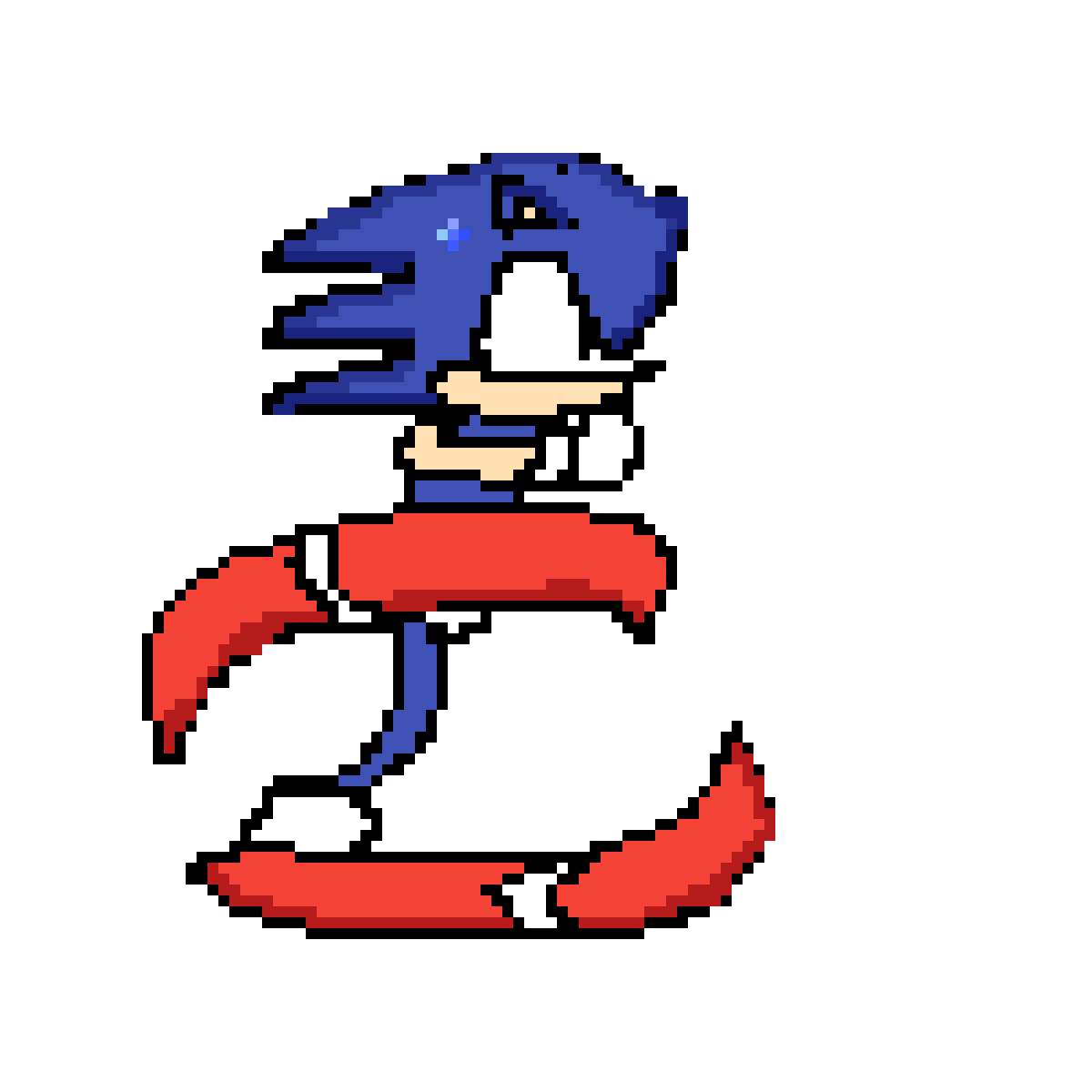 Pixilart - sonic from 1991 running by SonicIsCool1833