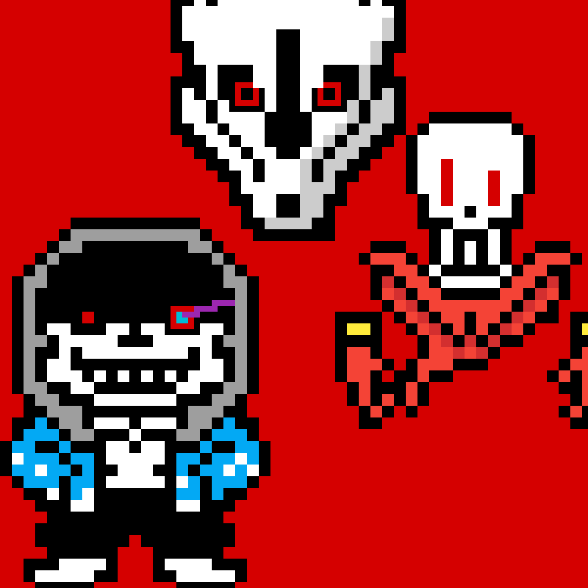 Pixilart - dusttale sans and papyrus by EnderKonn