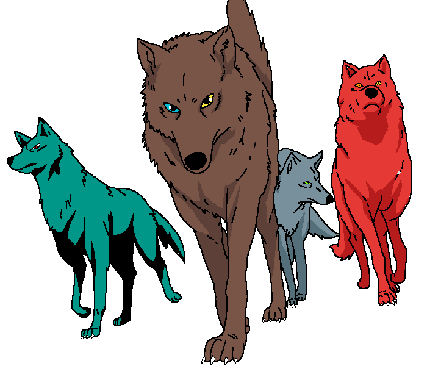 Anime Wolf Pack