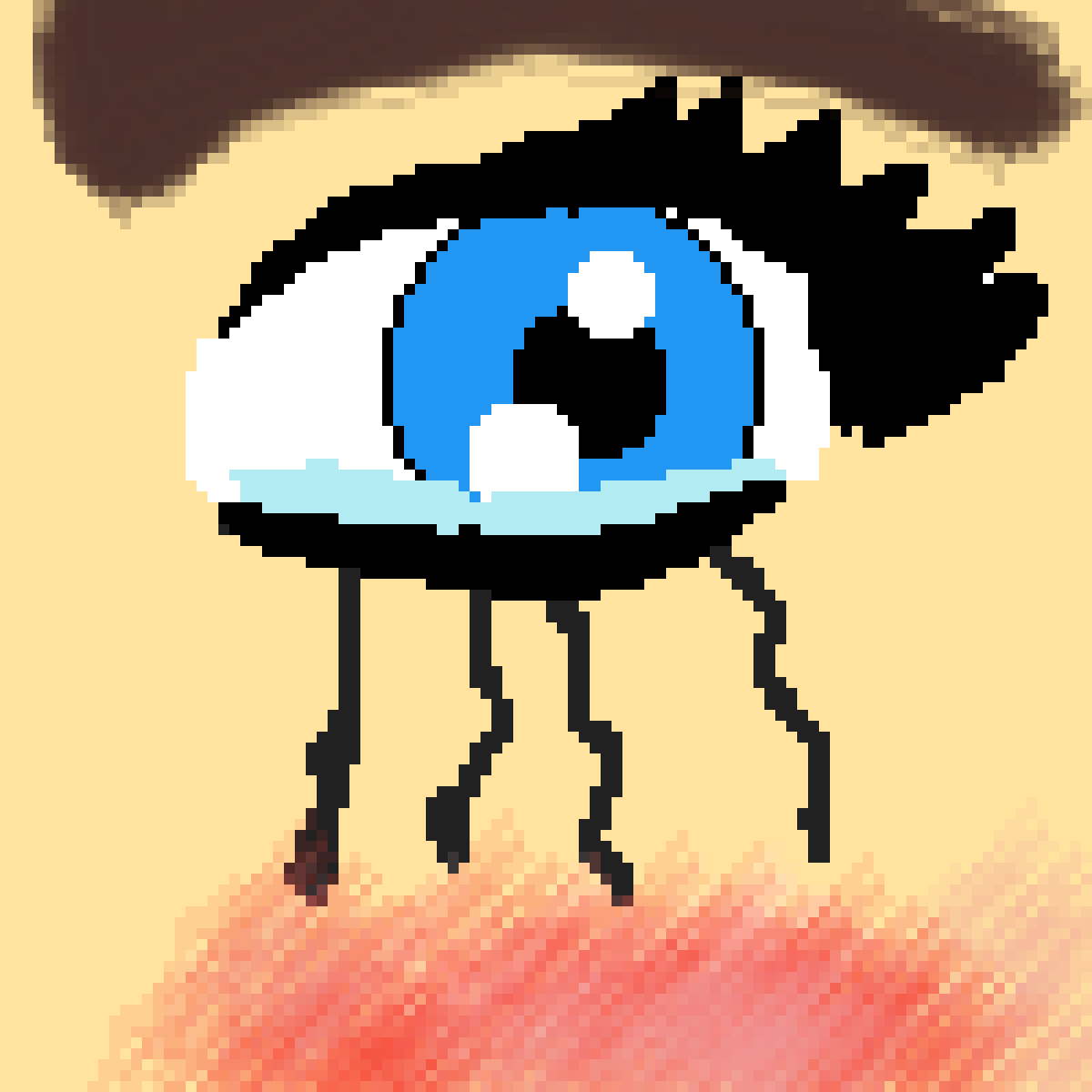 Editing teary eye - Free online pixel art drawing tool - Pixilart