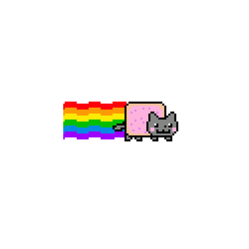Pixilart - a rainbow cat by Arch-illager