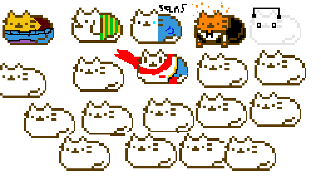 Pixilart - Undertale Pusheen Collab by blehbri