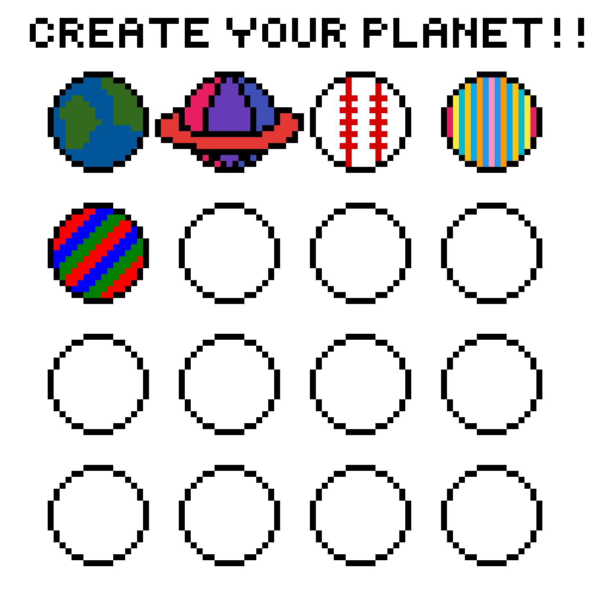 Editing Add a planet - Free online pixel art drawing tool - Pixilart
