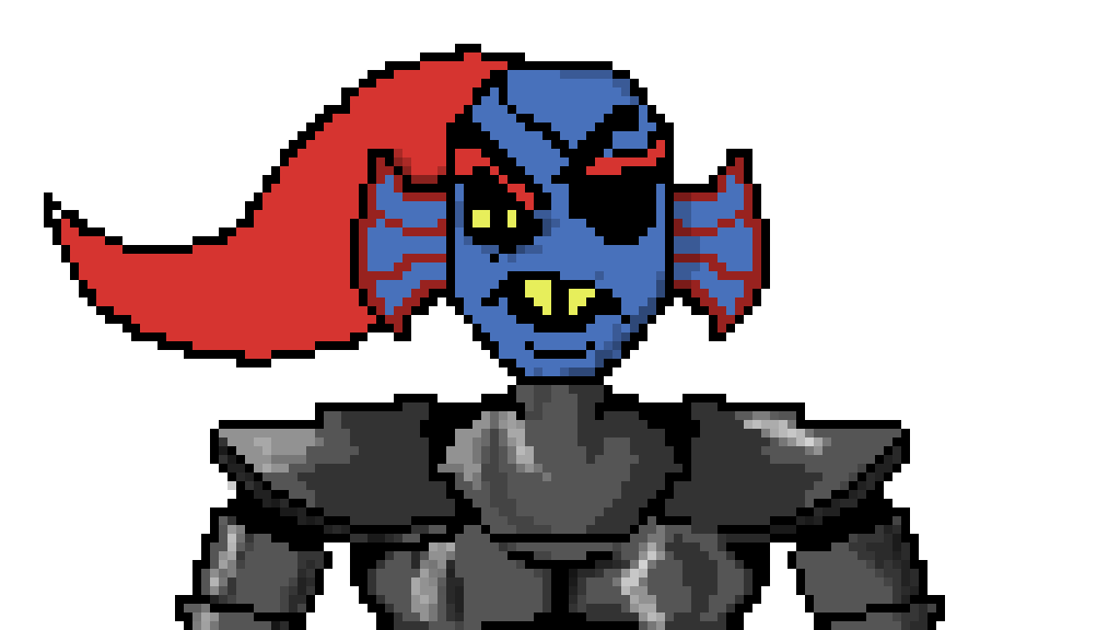 Pixilart - Undyne in armor coloured suspicious eyes by terrietont-
