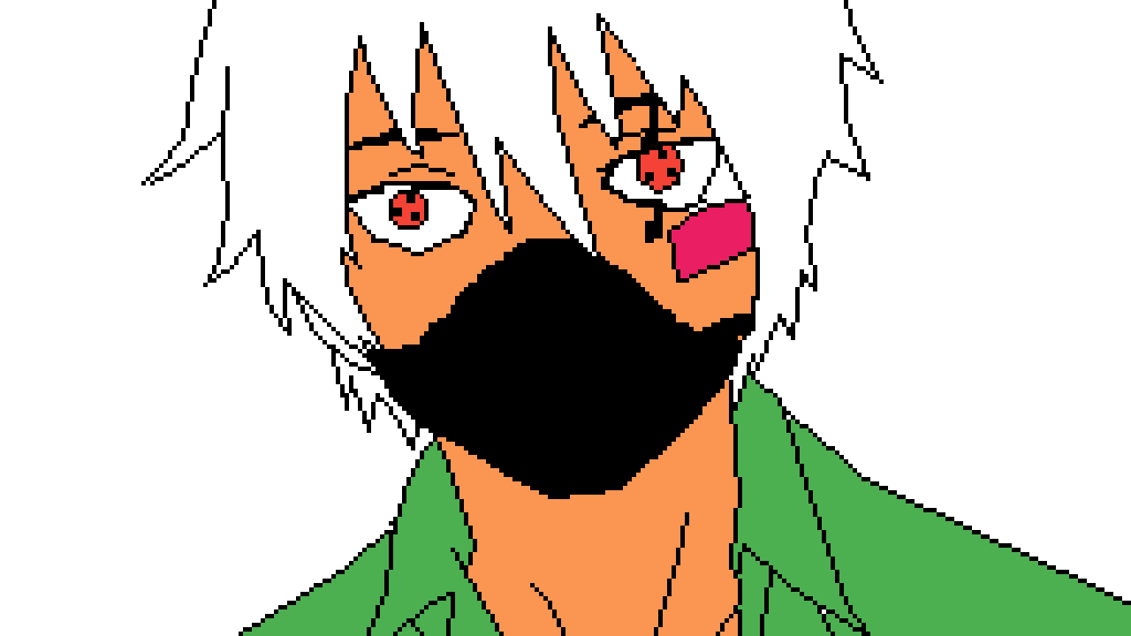 Editing Kakashi - Free online pixel art drawing tool - Pixilart