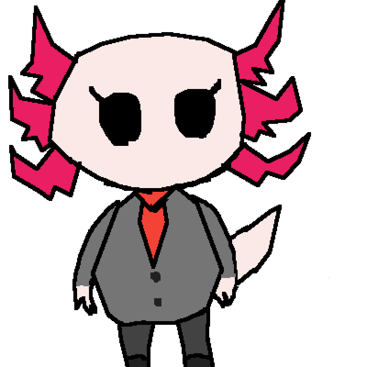 Pixilart - maria the axolotl (another oc...)(aggretsuko art style) by ...