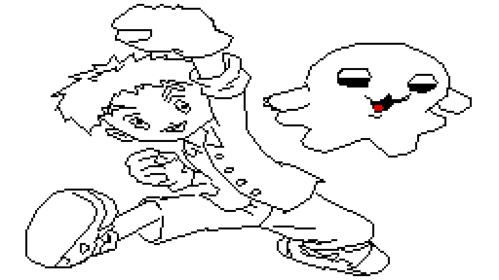 Editing My fix on T.K. and tokomon - Free online pixel art drawing tool ...