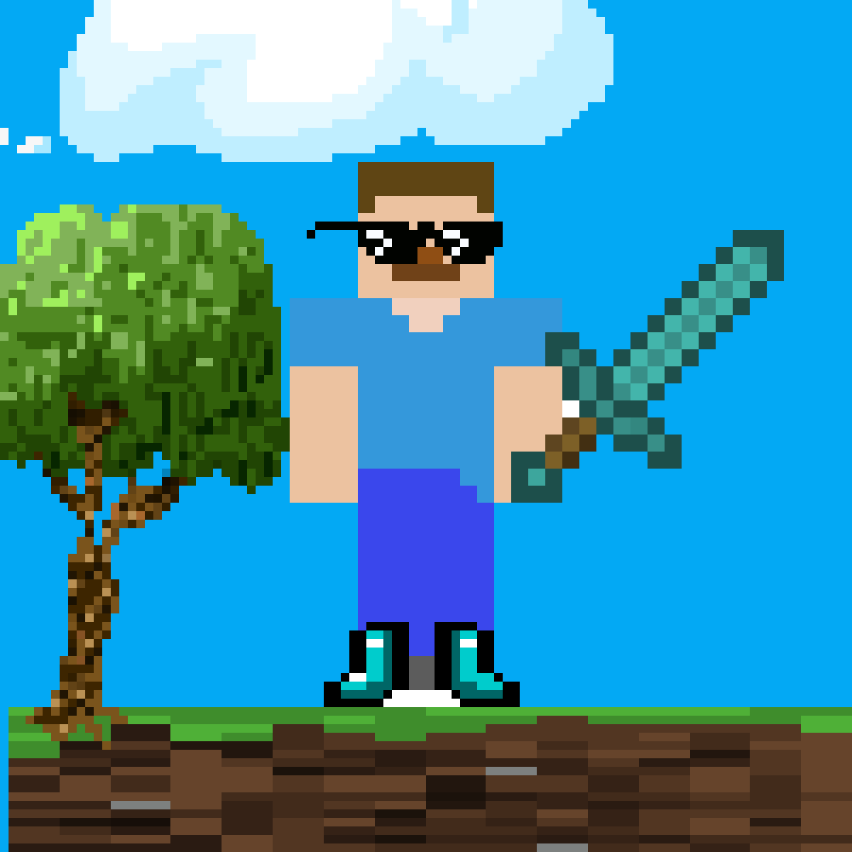 Pixilart - MLG Steve by 2010wasgolden