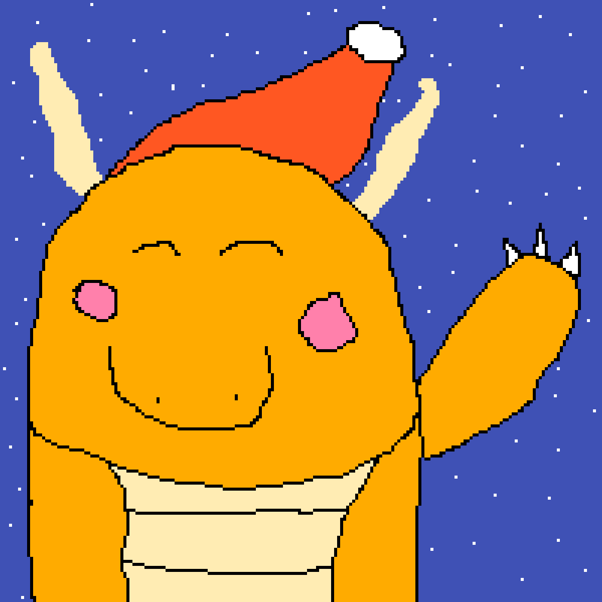 Pixilart - Christmas Dragonite by Anonymous