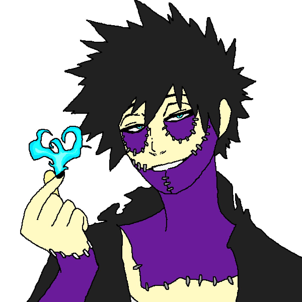 Editing Toya Todoroki Dabi - Free online pixel art drawing tool - Pixilart