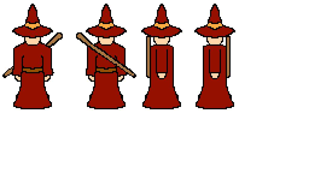 Pixilart - Crimson Wizard Sprite Sheet by Comr4de