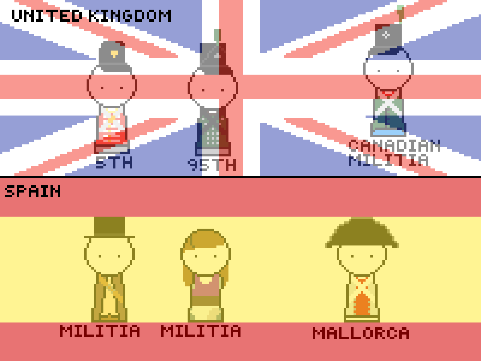 Pixilart - Anglo Spanish Uniforms by IguanaInABoat