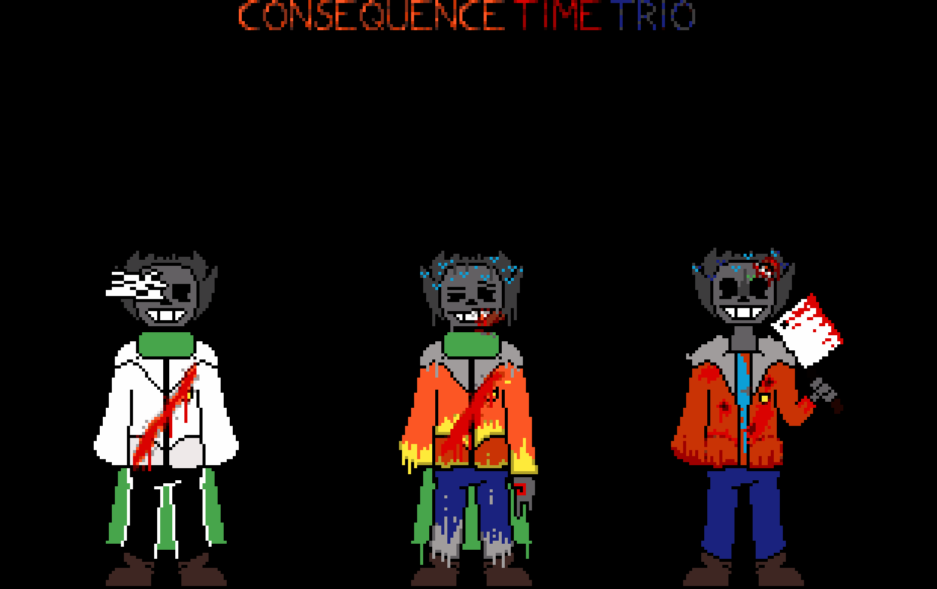 Pixilart - Consequence Time Trio by pixilbarkey