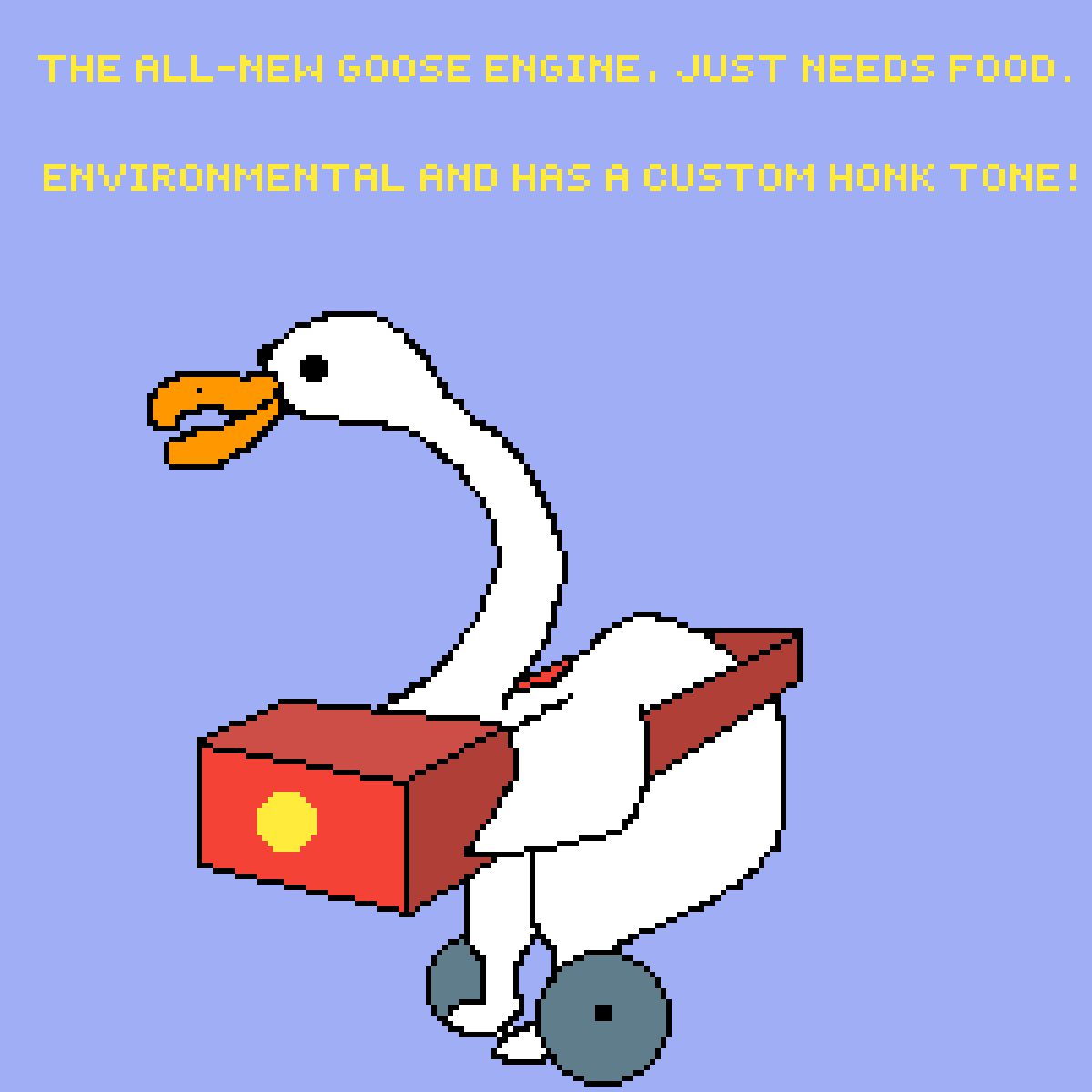 Pixilart - Goose powered car by Cheddarran
