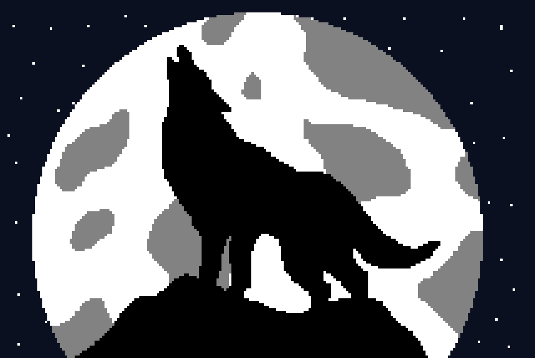 Pixilart - A howling wolf by haxerboi74