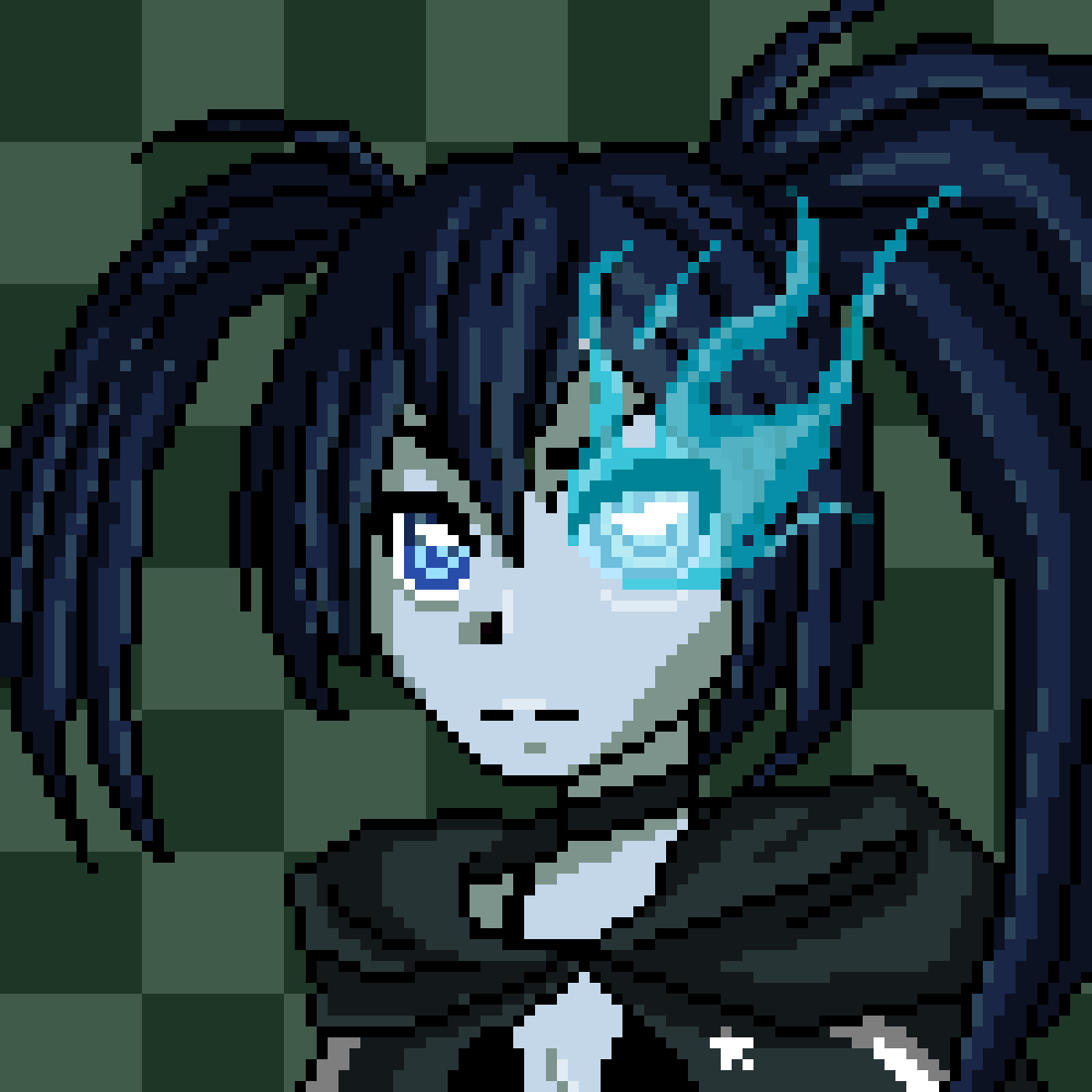 Pixilart - Black Rock Shooter by Mattibad