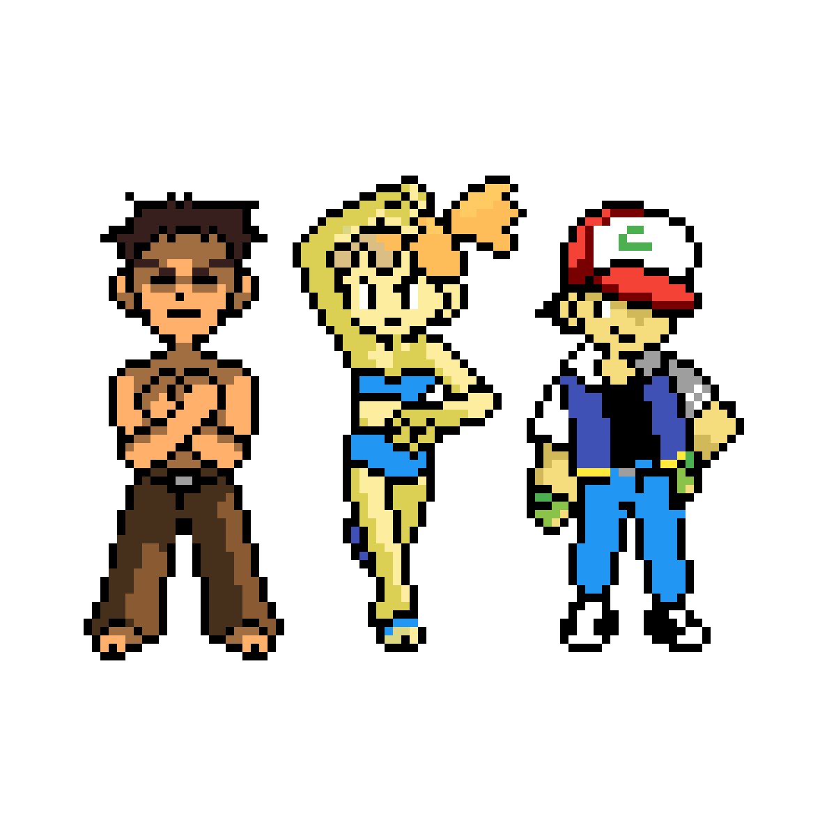 Editing brock, misty and ash (pokemon indigo league) - Free online ...