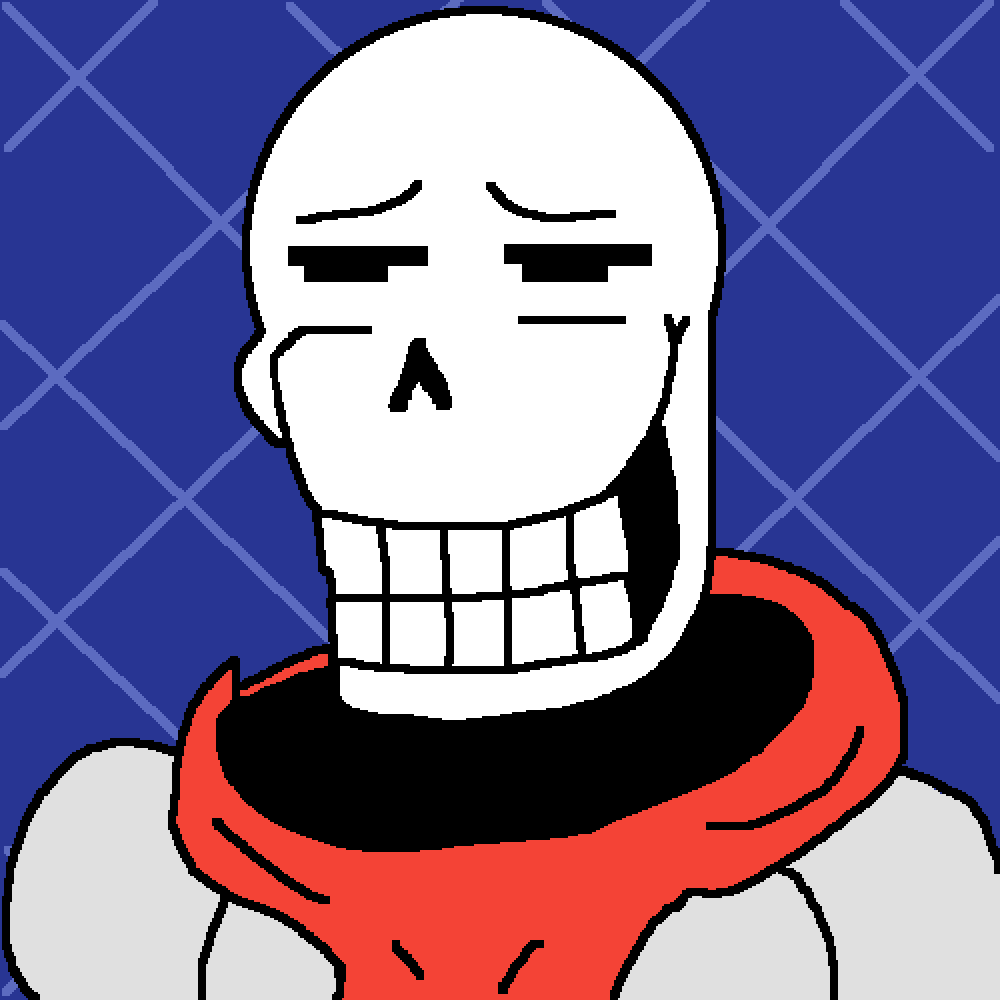 Pixilart - Papyrus face by emberburch