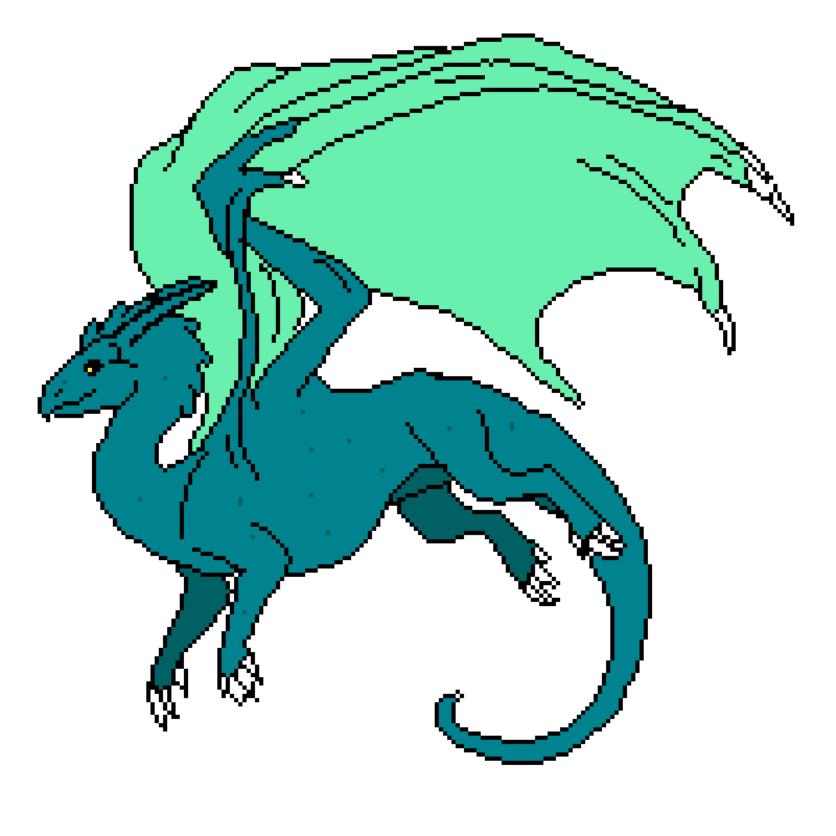 Editing Water Dragon - Free online pixel art drawing tool - Pixilart