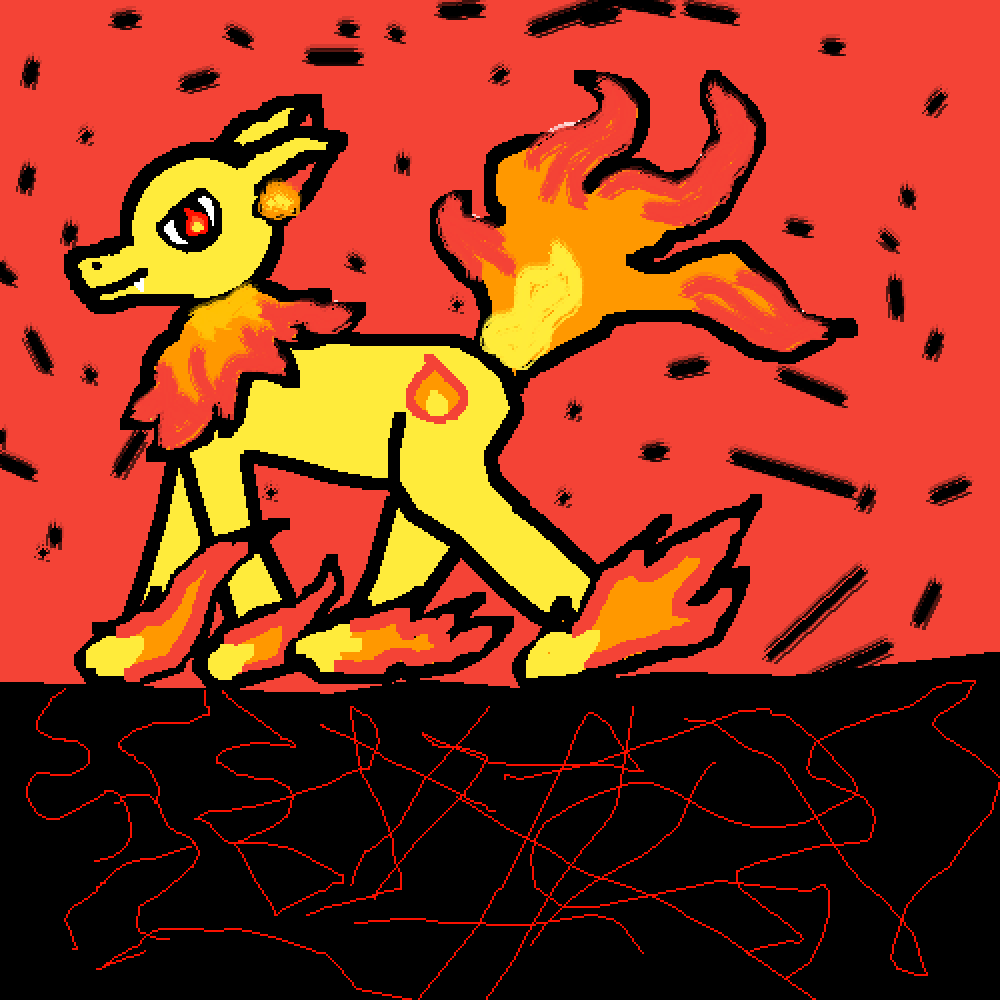 Pixilart - Fire dog by Alrashdan