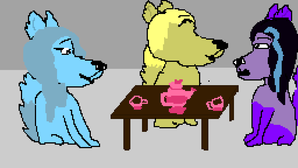 Pixilart - Wolf Tea Party by Carebear12