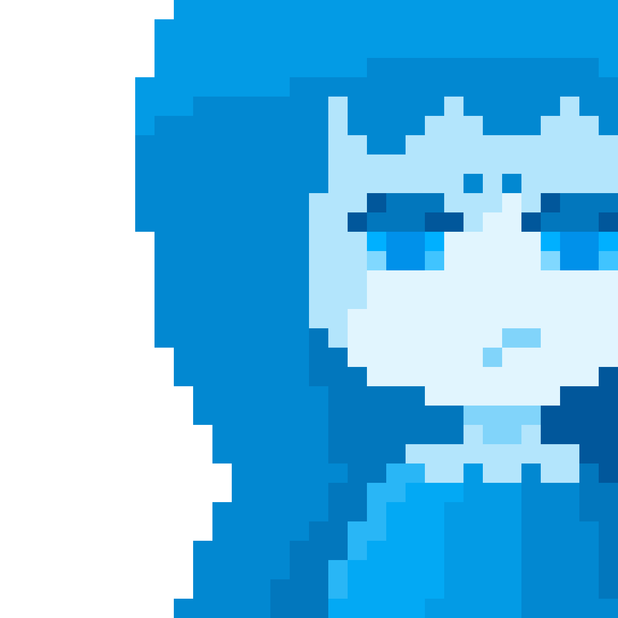 Pixilart - Cyan girl by Pixel-dreams