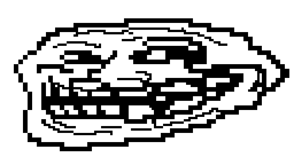 Pixilart - troll face V2 by MuffinMan12345