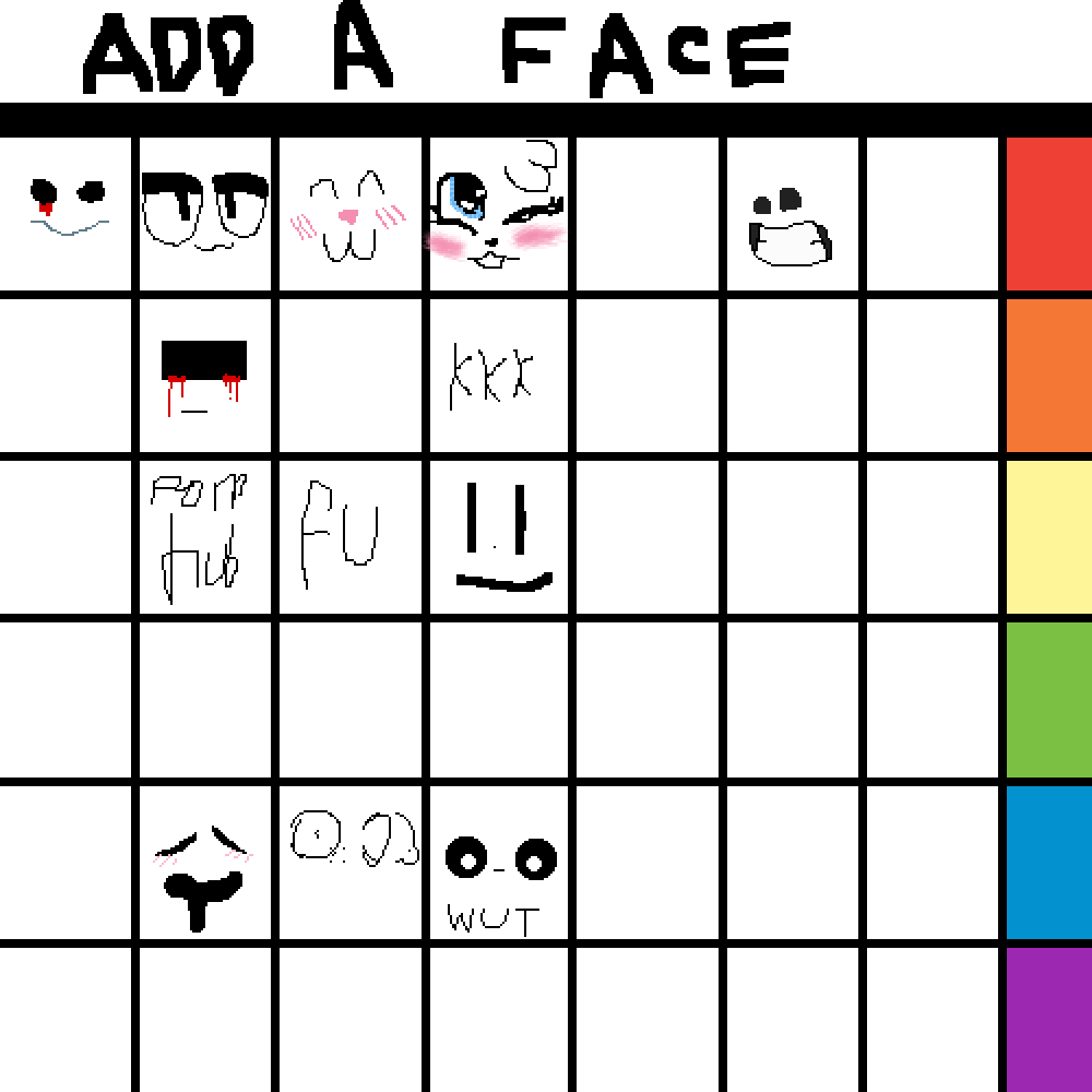 Editing Draw a face •-• - Free online pixel art drawing tool - Pixilart