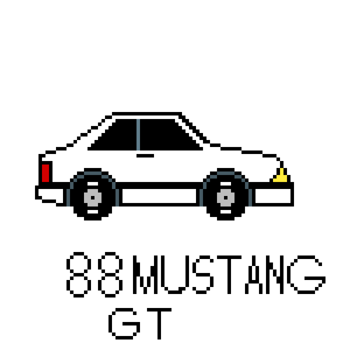 Editing 88 mustang gt - Free online pixel art drawing tool - Pixilart