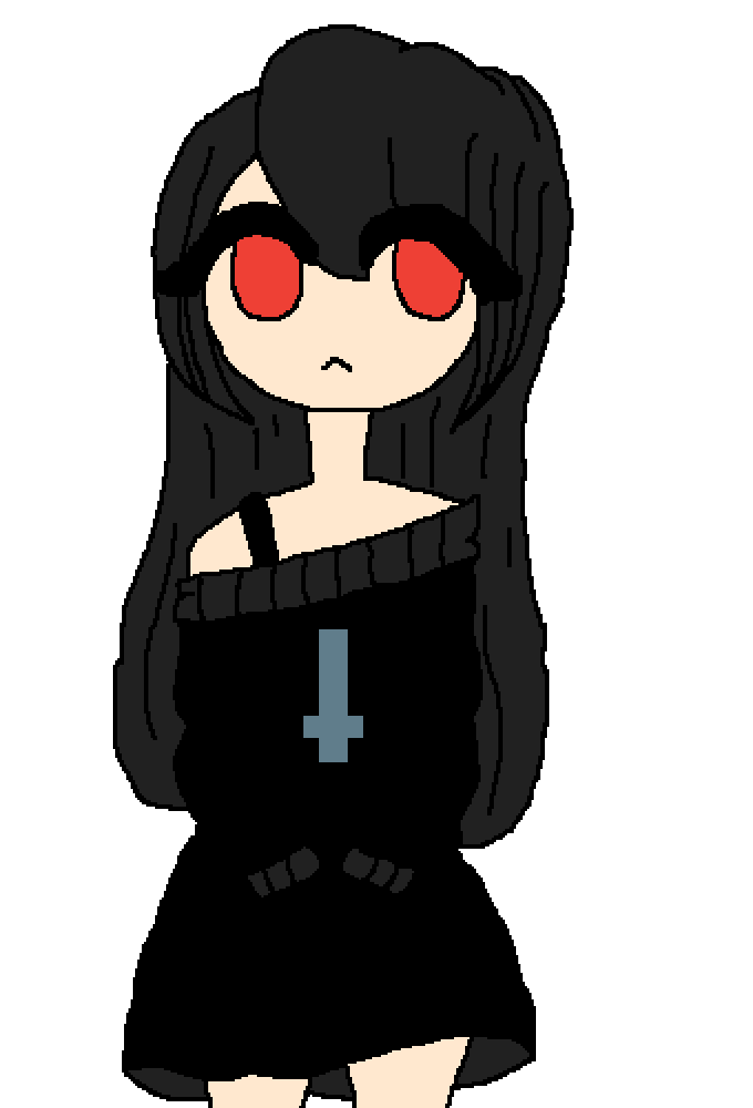 Editing Goth Girl - Free online pixel art drawing tool - Pixilart